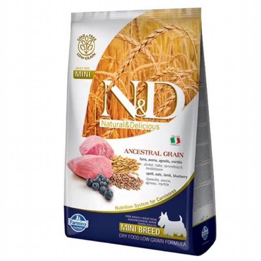 Farmina N&D Ancestral Grain Adult Mini, 7кг
