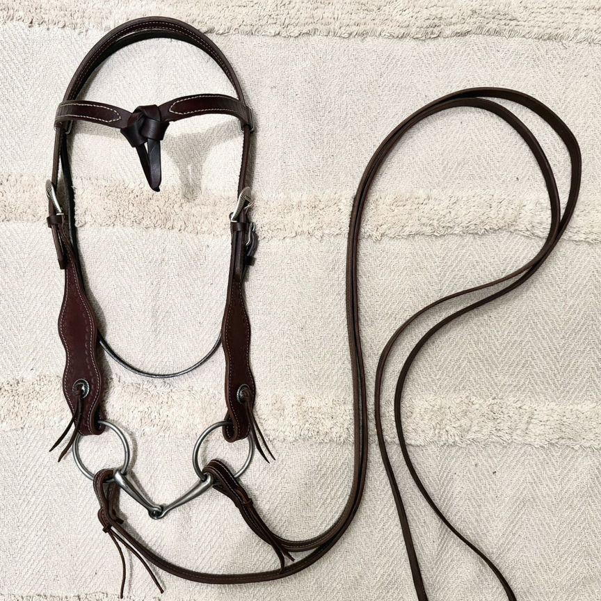 Вестерн уздечка с поводом
