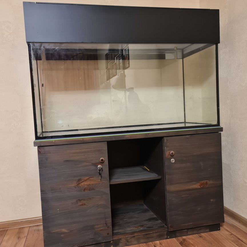 Аквариум 300л 12мм стекло с тумбой