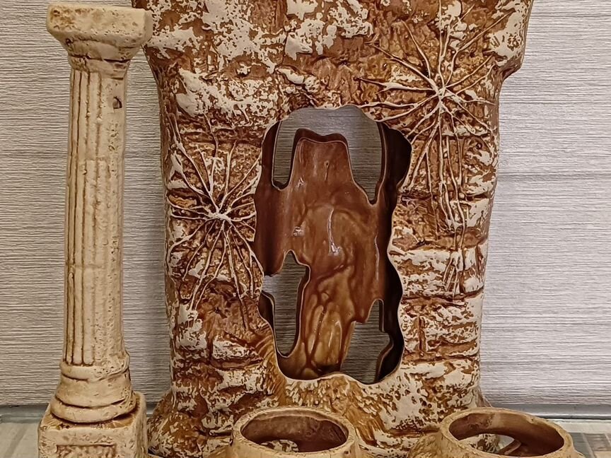 Украшение, грот в аквариум (набором) Б/У