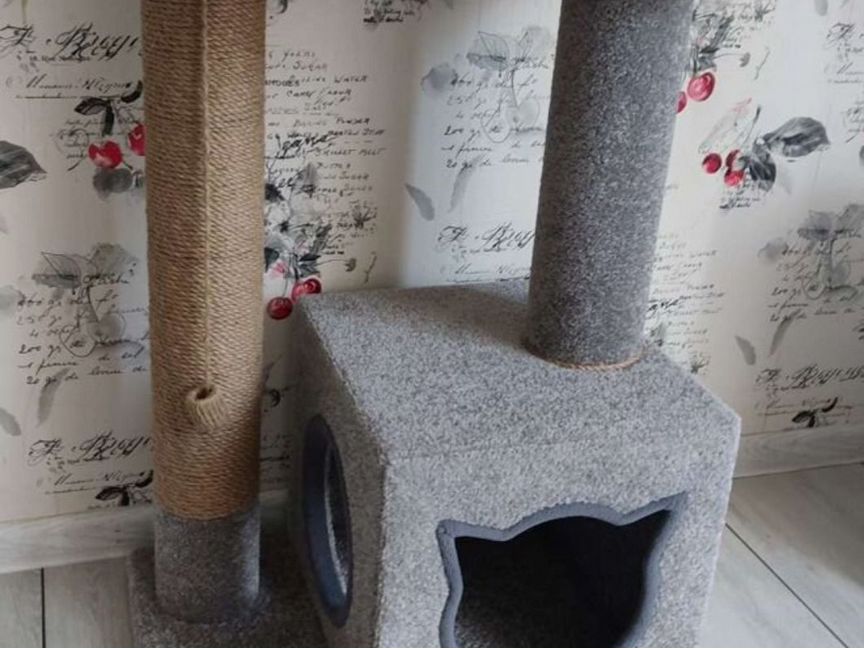 Когтеточки, лежаки, домики для кошек
