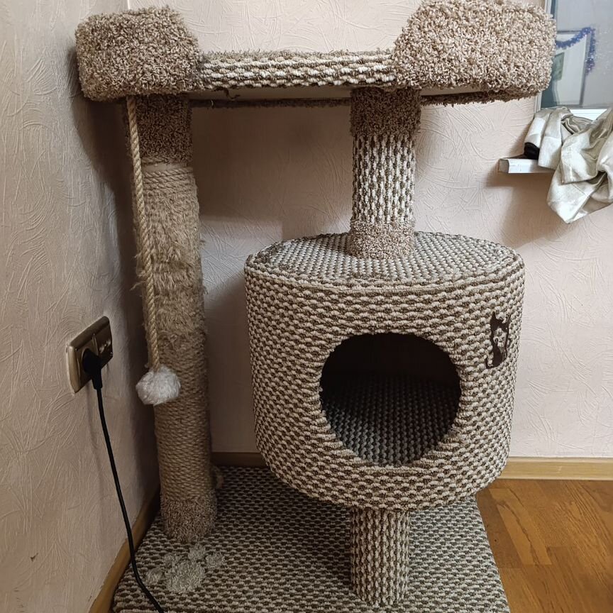 Когтеточка домик для кошки бу