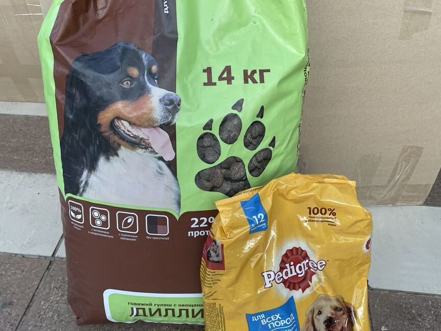 Корм для собак дилли 14кг, педигри 2,2