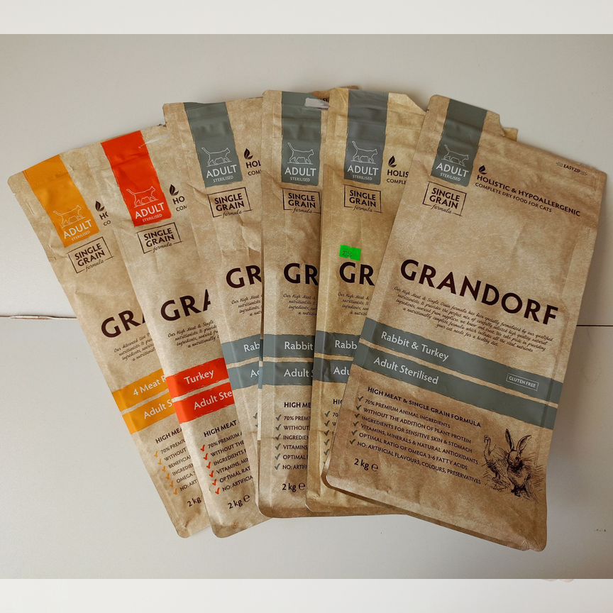 Пакеты зип лок от сухого корма grandorf. 6 шт