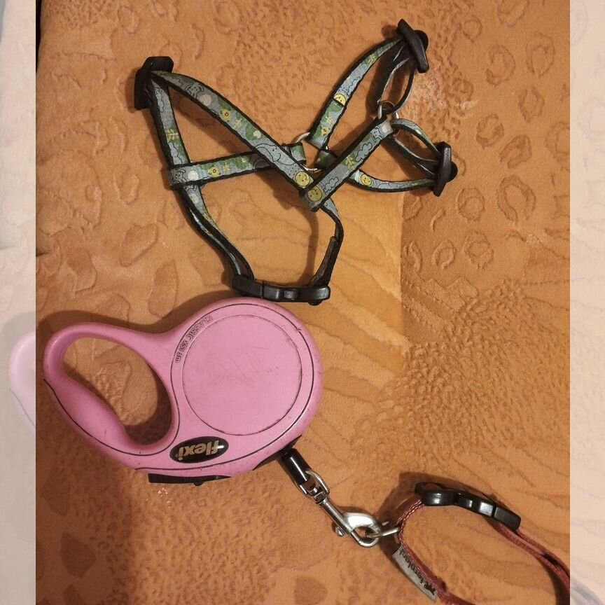 Поводок- рулетка,ошейник, шлейка