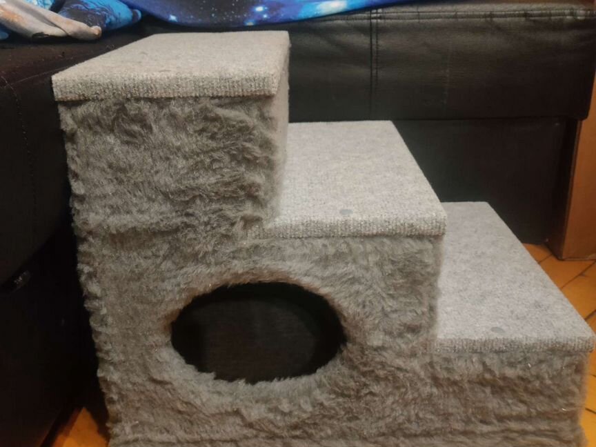 Домик-лесенка (ступени) 48,5*38,5*39см для собак