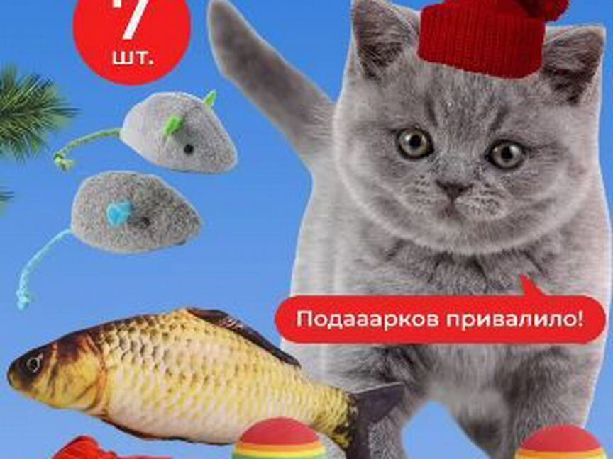 Набор игрушек для кошек и котят, 9шт