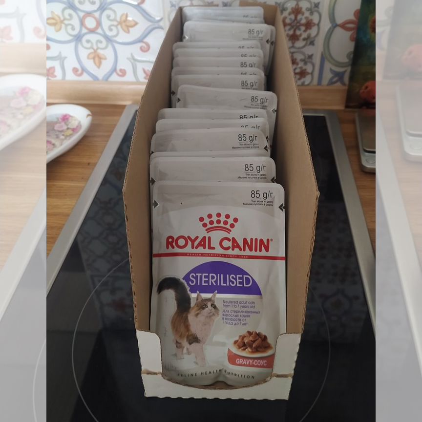 Влажный корм sterilised royal canin паучи