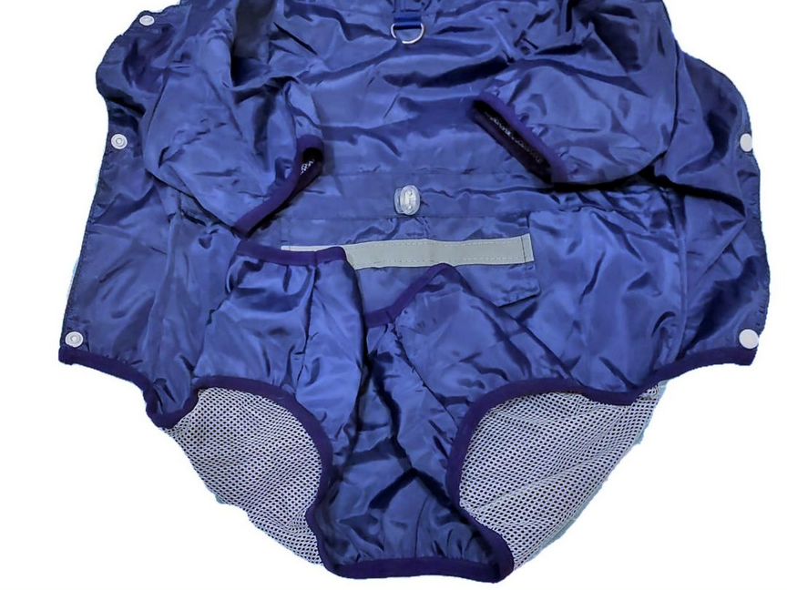 Дождевик синий для собак мелких и средних пород