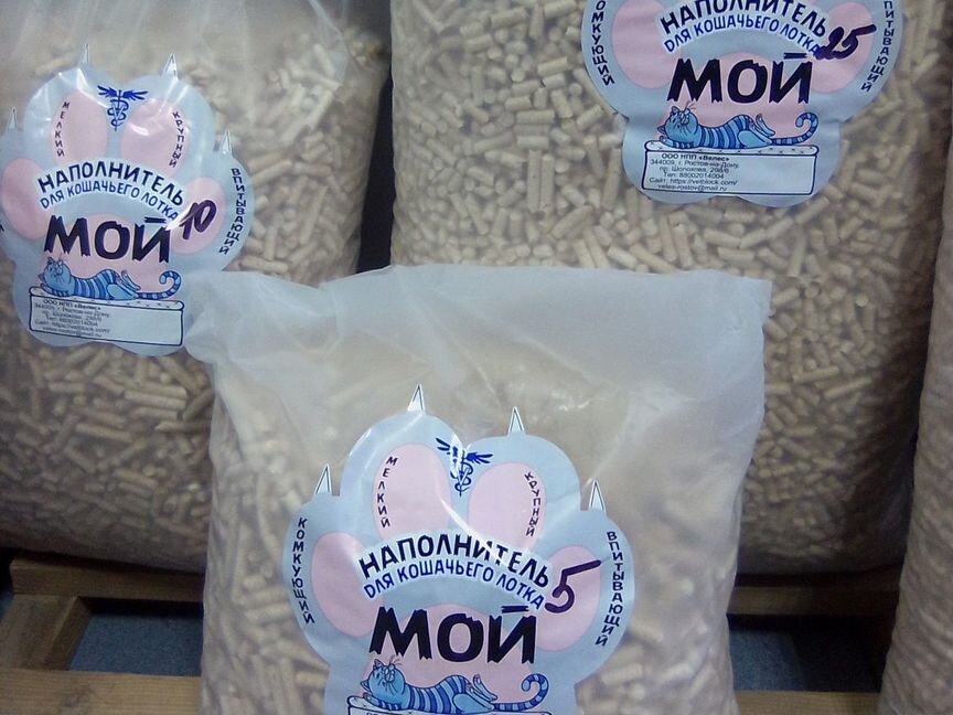 Наполнитель для кошачьего лотка Мой древесный, 25л
