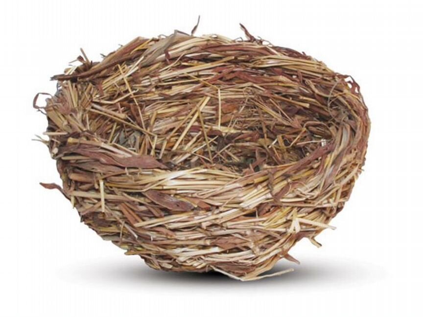 Гнездо Triol плетеное из луговых трав для птиц 12х