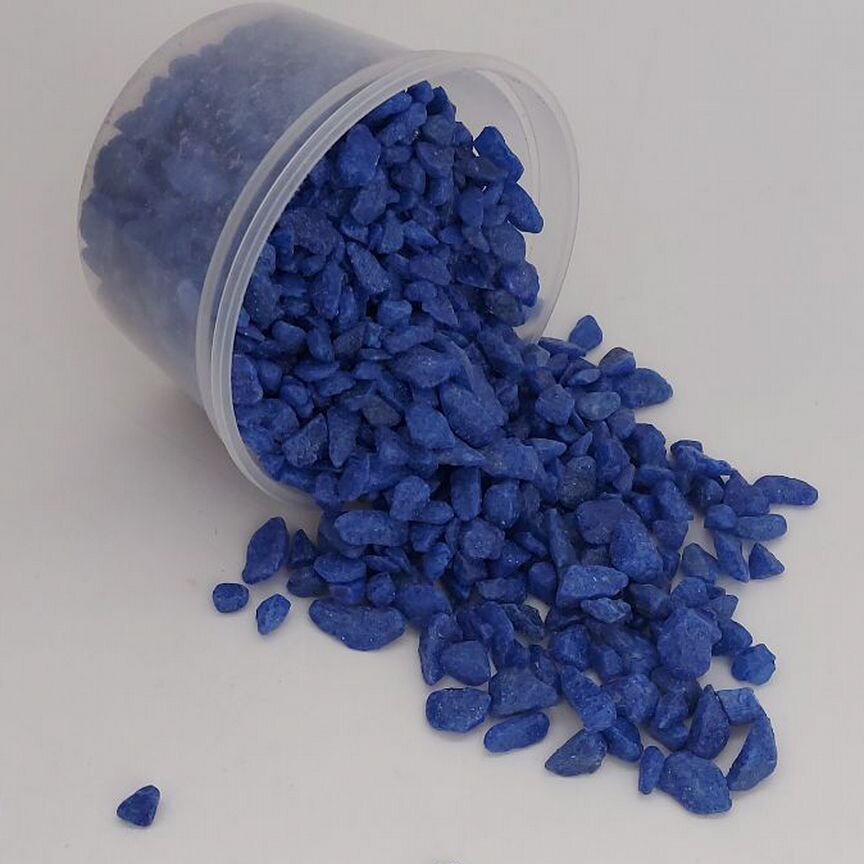 Грунт декоративный синий, камешки