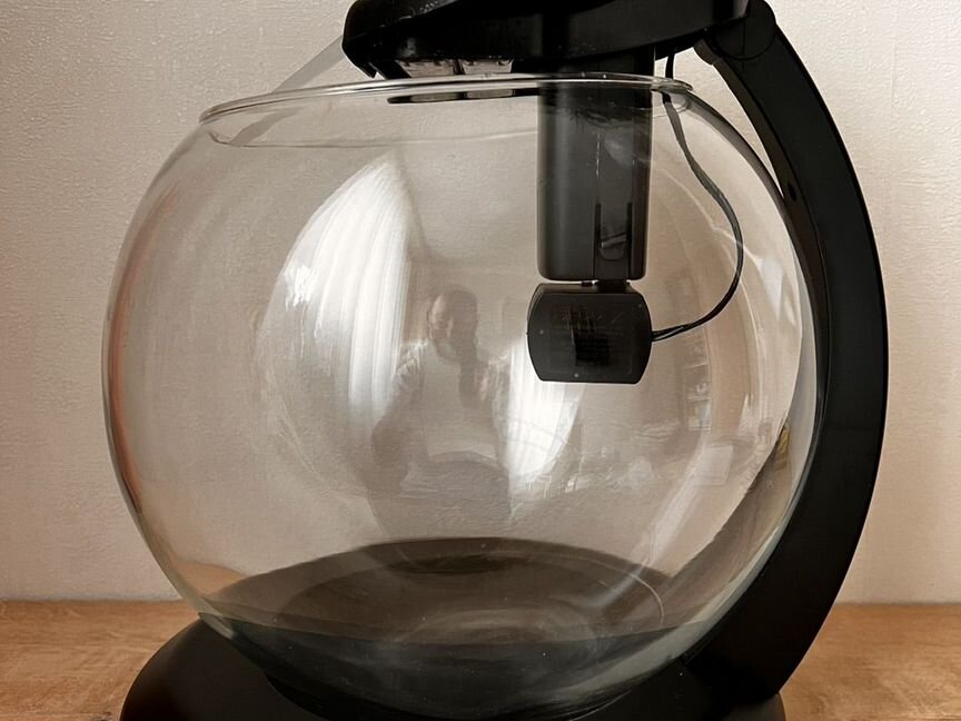 Аквариум tetra waterfall globe black 6,8 л