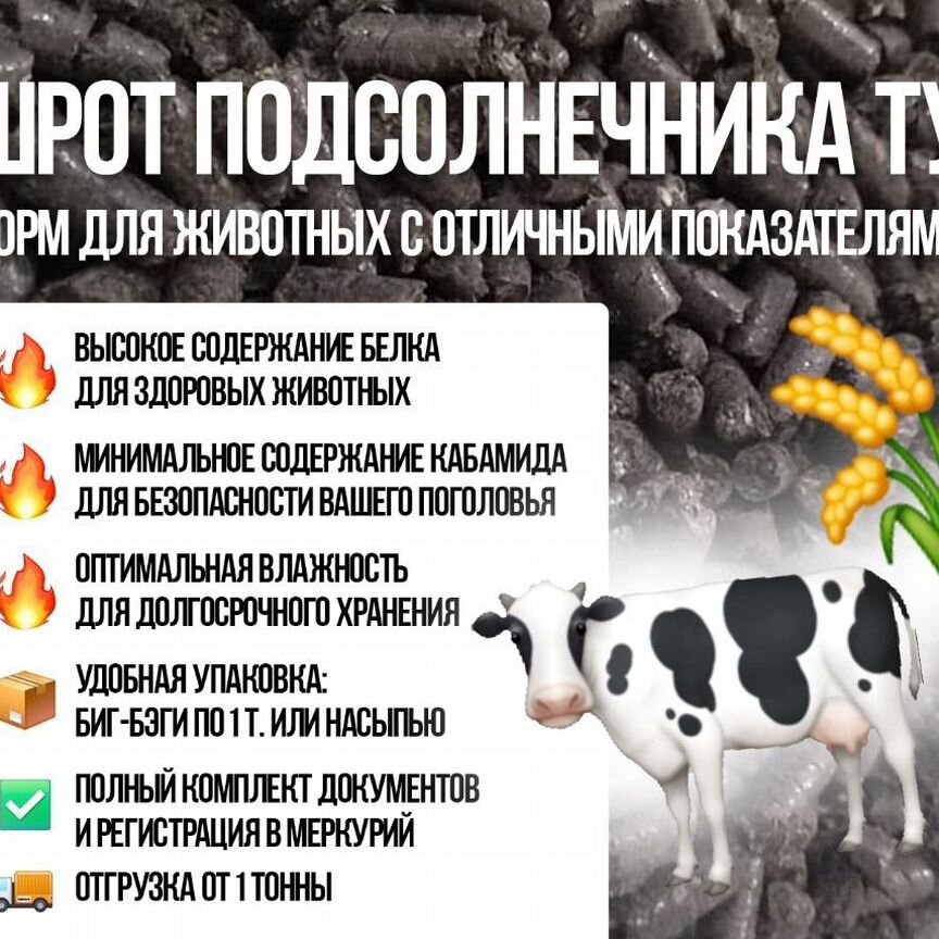 Шрот подсолнечника на заказ