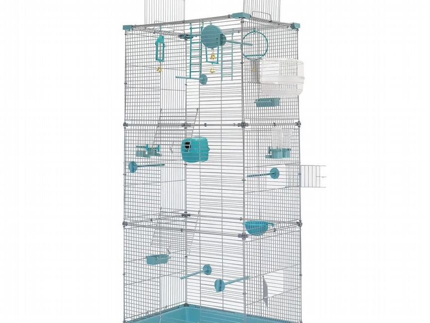 Клетка для птиц 126 х 58 х 40см 3 секции