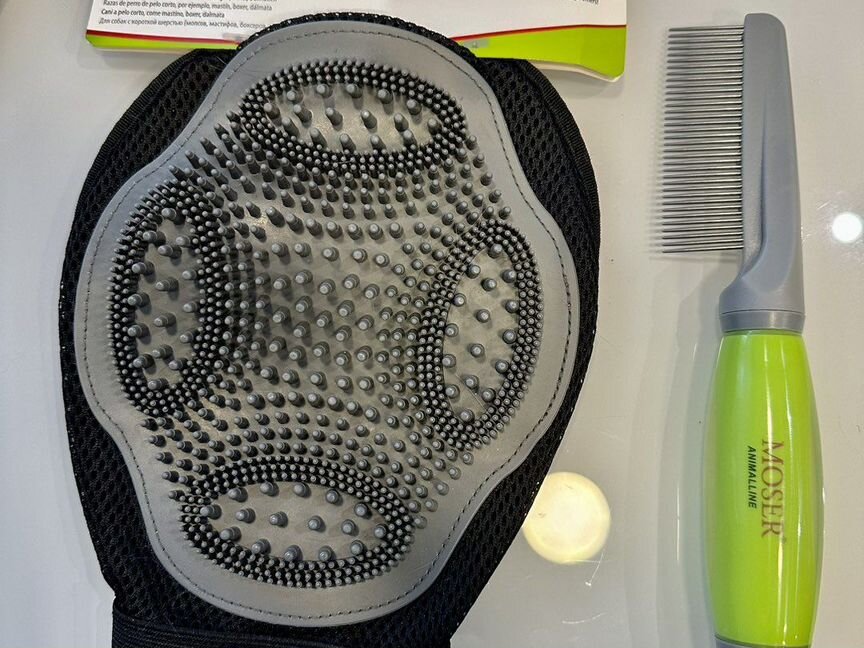 Щетка-рукавица Moser Grooming,расческа, спрей