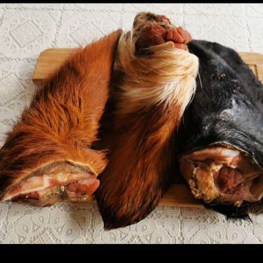Уши говяжьи не очищенные