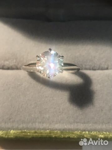 Муассанит Бриллиант Кольцо 2 карат купить в Москве | Личные вещи | Авито