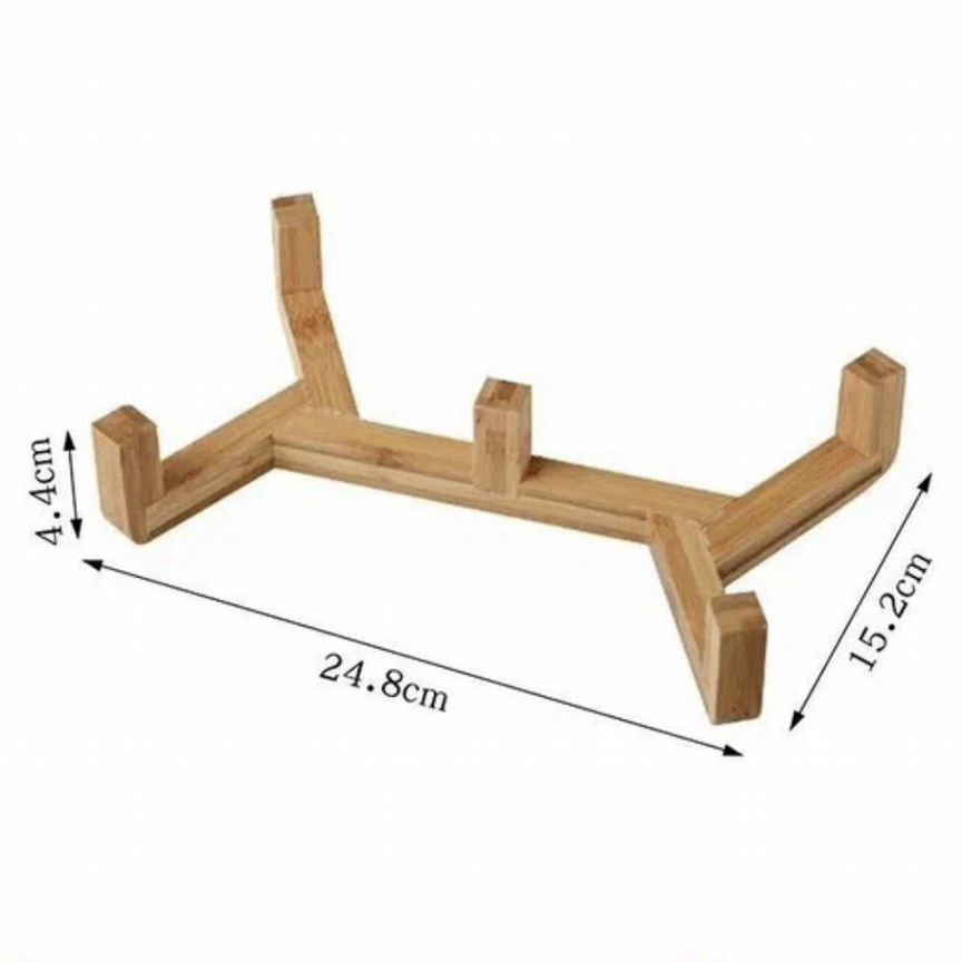 Деревянная подставка для 2 мисок для кошек и собак