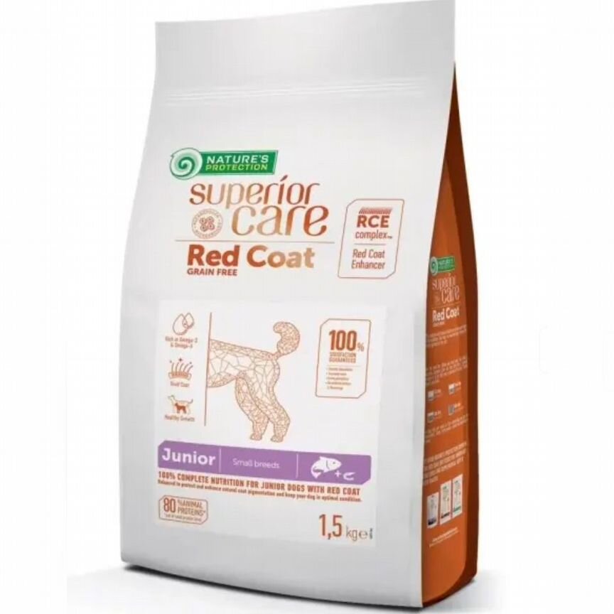 Корм д/растущих рыжих собак малых пород (1,5кг)