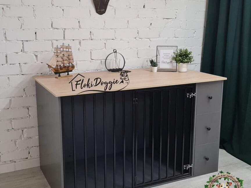 Интерьерная клетка - тумба для собаки