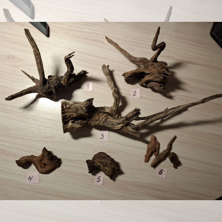 Коряги для аквариума (мангровые и косточковые)