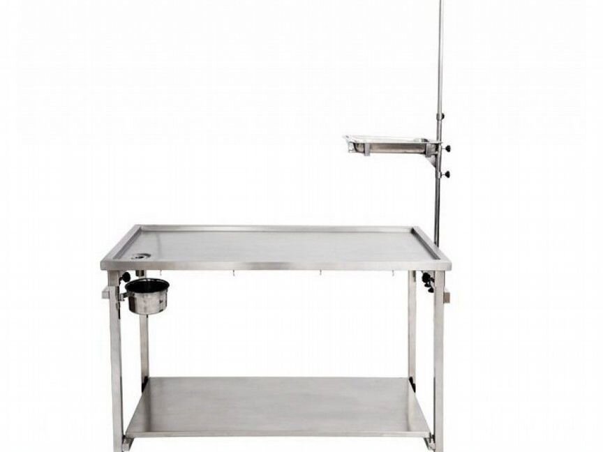 Стол ветеринарный св-52 со сливом и штативом