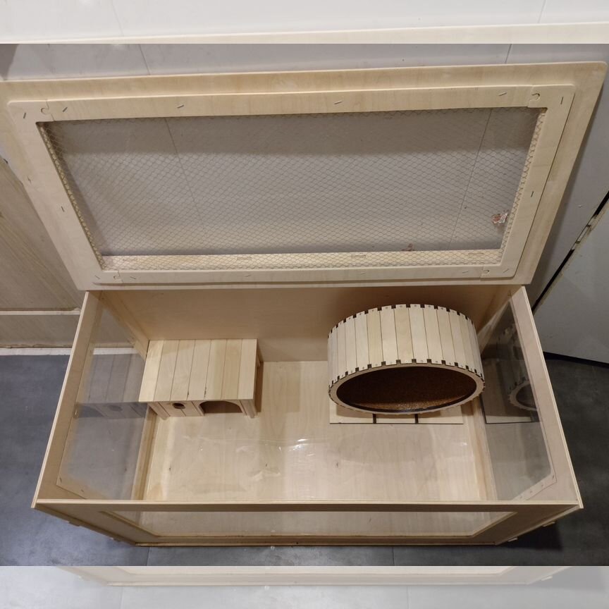 Витрина для хомяка, колесо, домик