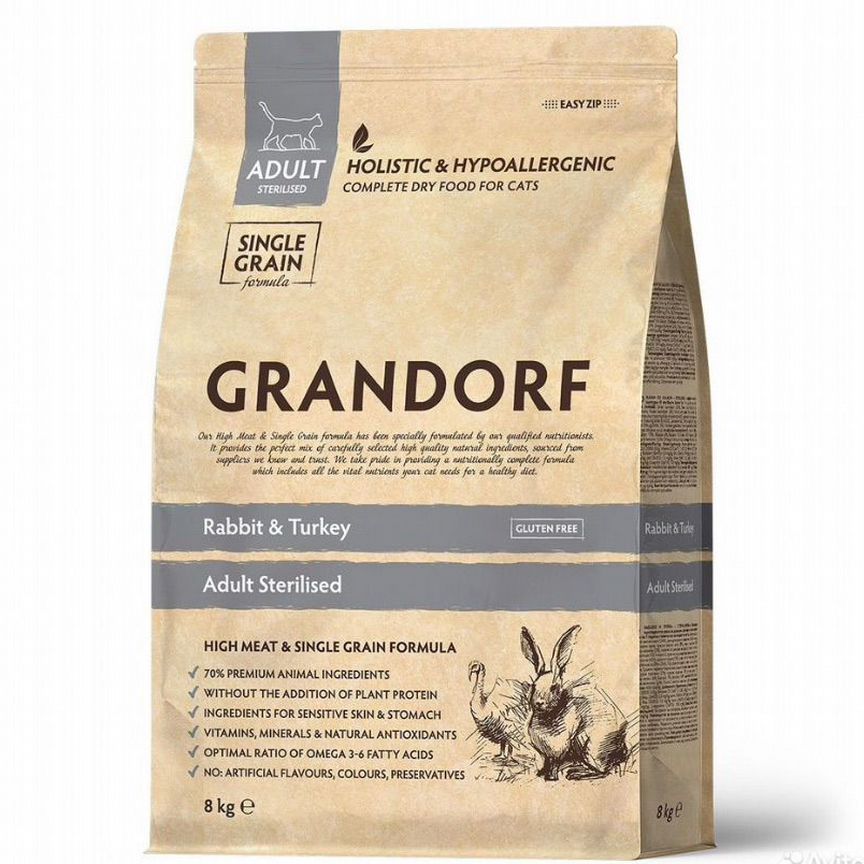 Корм Грандорф для стерилизованных кошек 8 кг