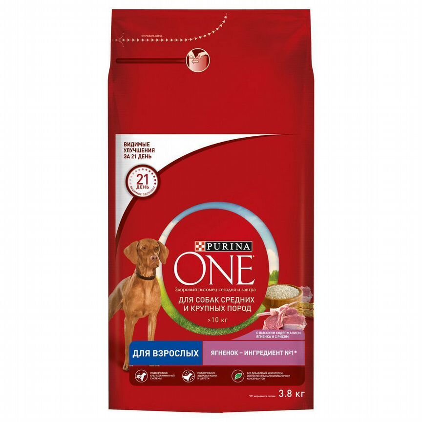 Purina ONE для средних и крупных пород