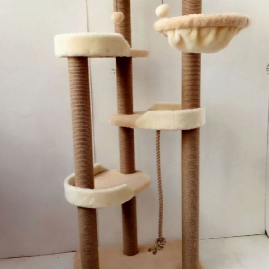 Специально для вашего питомца многоуровневый комплекс с лежанками и гамаком высота 175 см (107) с до