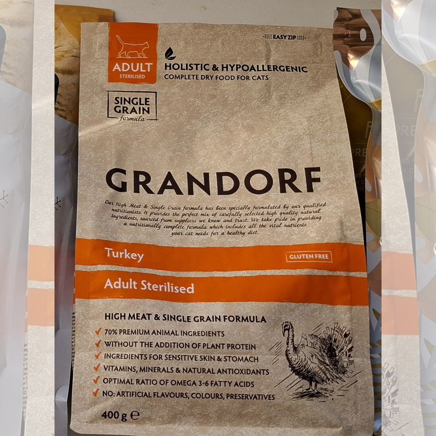 Корм для стерилиз кошек grandorf с индейкой 400 г