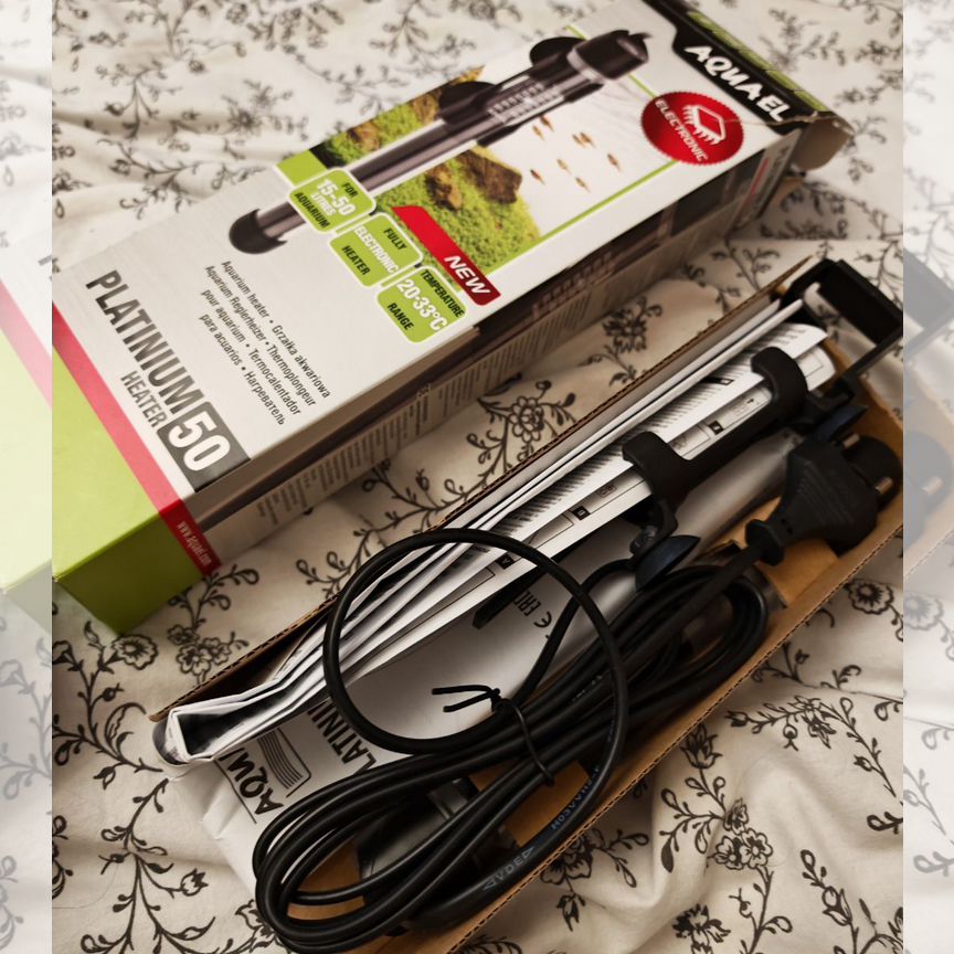 Новый Нагеватель aquael Platinum heater 50