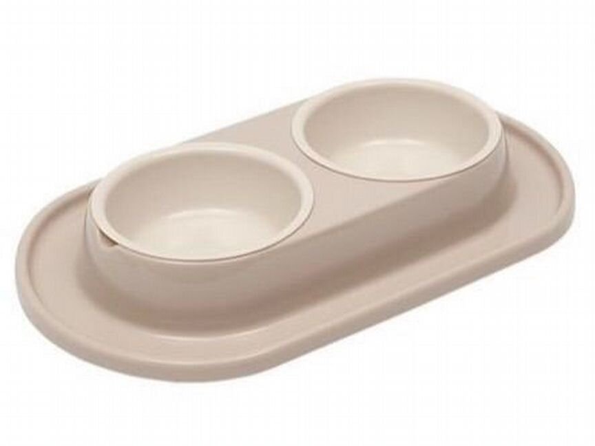 Двойная миска с подставкой доя животных