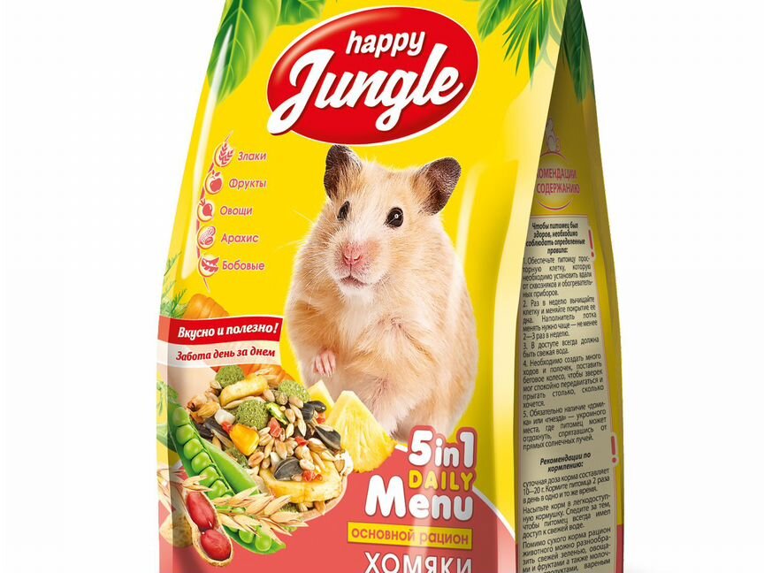 Happy Jungle корм для хомяков 400 г