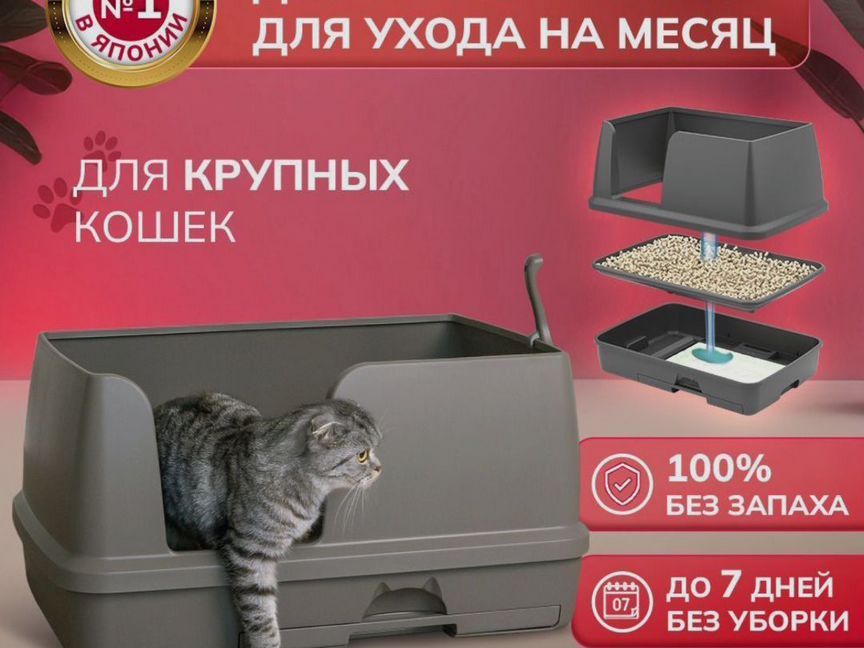 Лоток для крупных кошек и котов