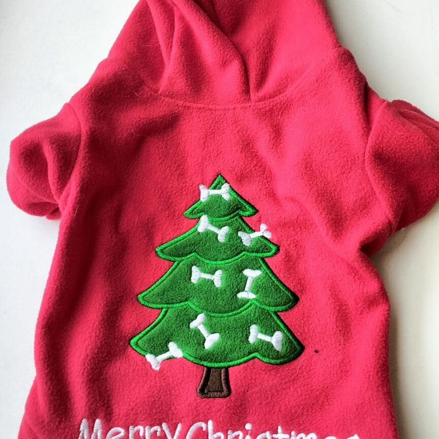 Кофта новогодняя флисовая для маленькой собаки