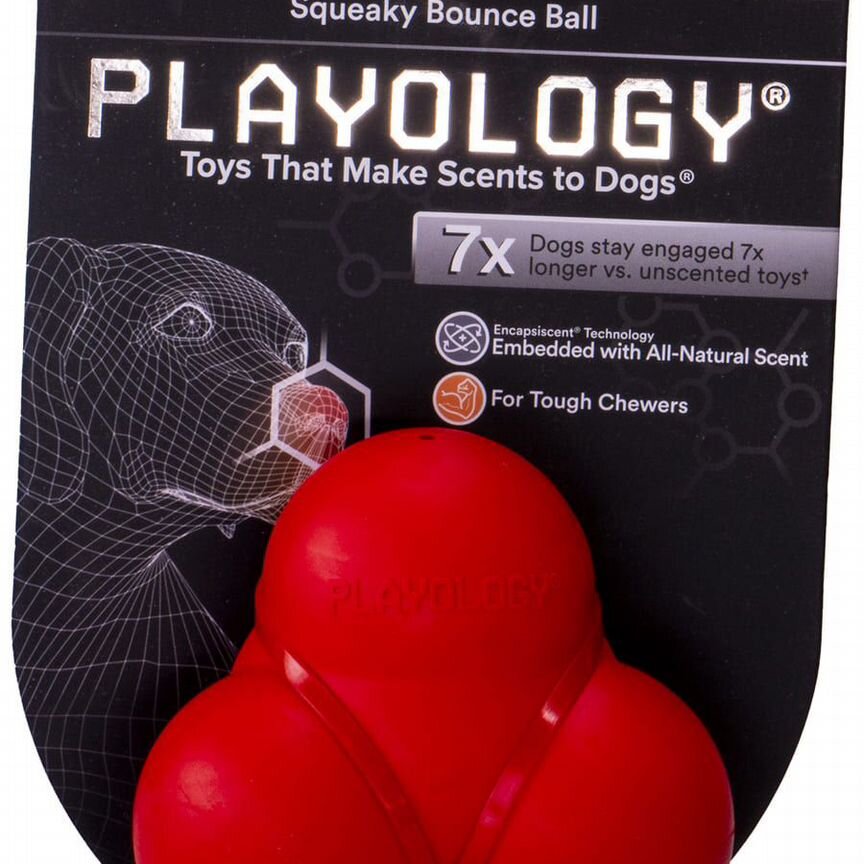 Playology жевательный тройной мяч Playology squeak