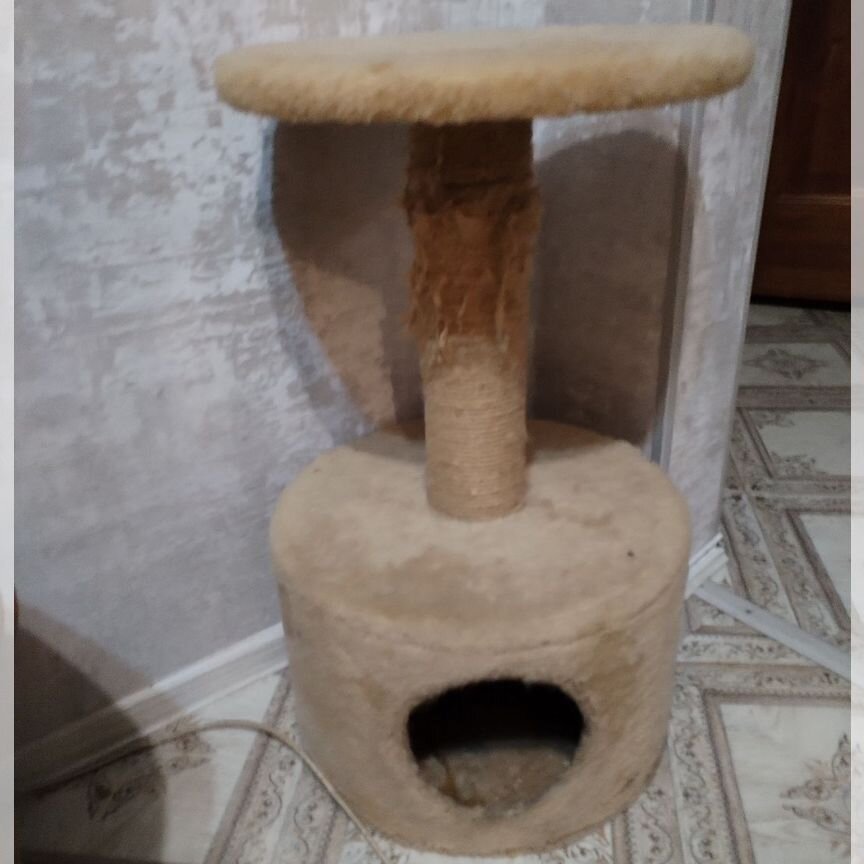 Когтеточка домик для кошки бу