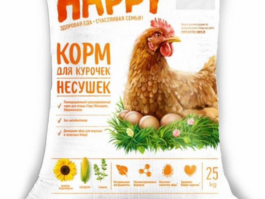 Purina happy комбикорм для кур-несушек
