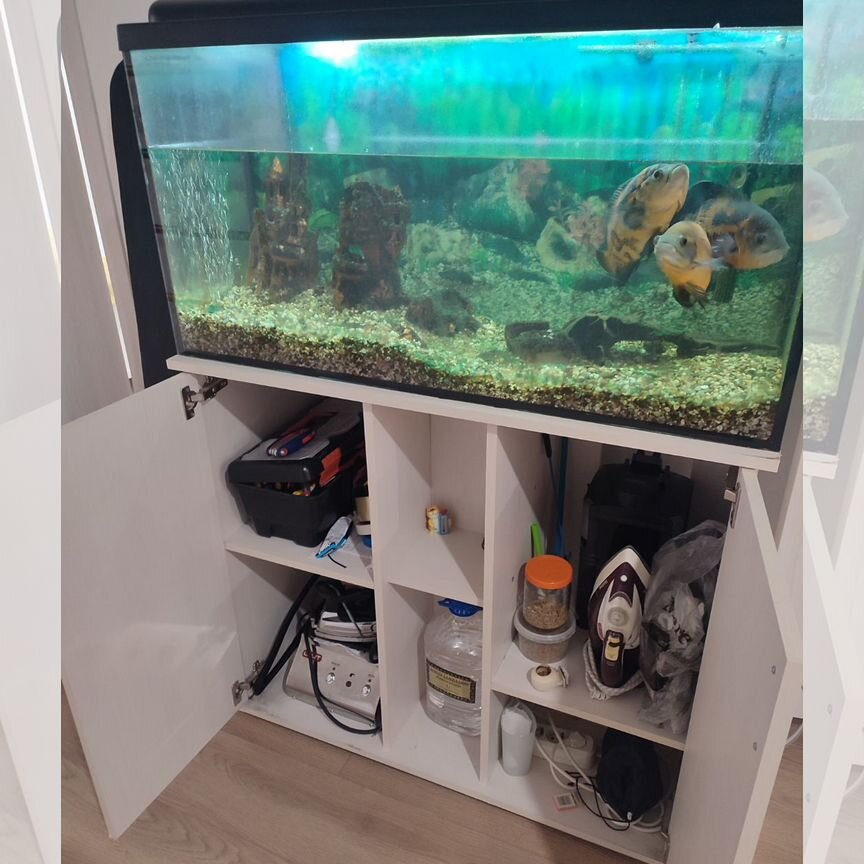 Аквариум 180 литров с тумбой бу