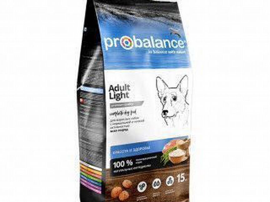 Сухой корм для собак Probalance Light 15 кг