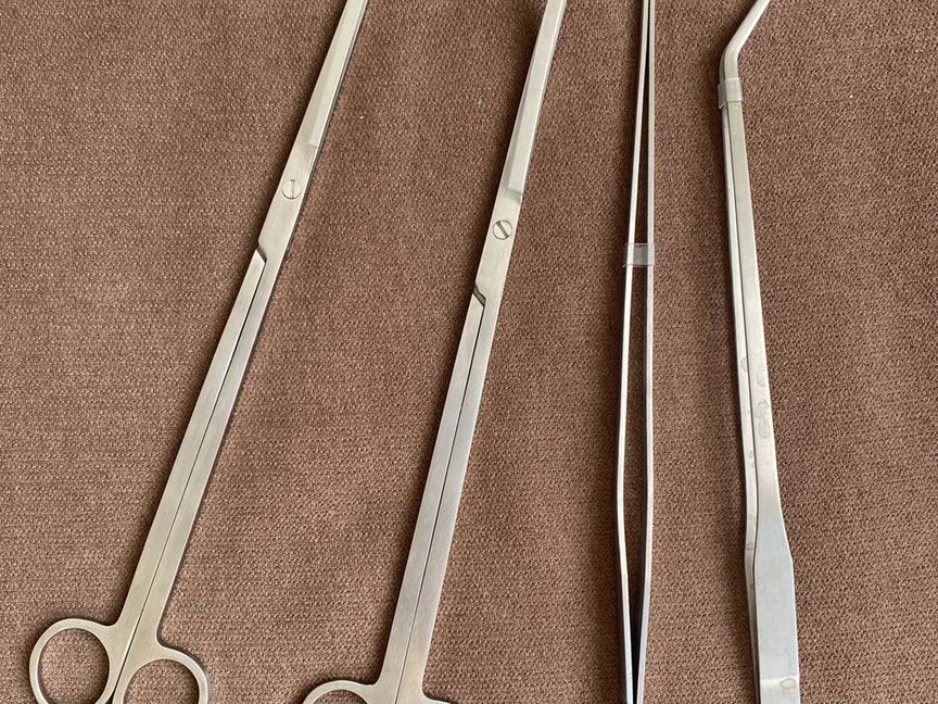 Набор пинцетов и ножниц для аквариума