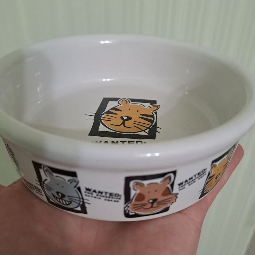 Кошачья миска керамическая