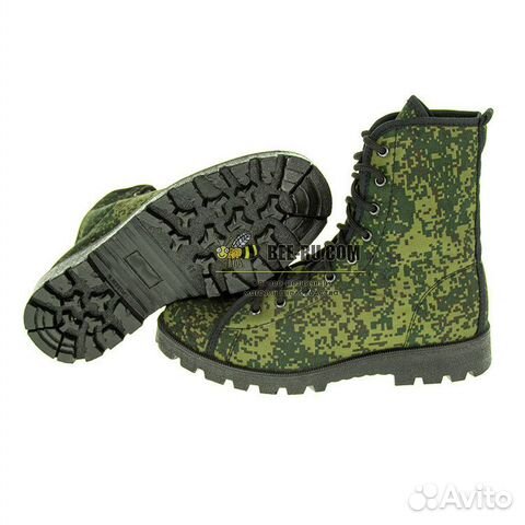 Ботинки пчеловода с высокими берцами Камуфляж пикс