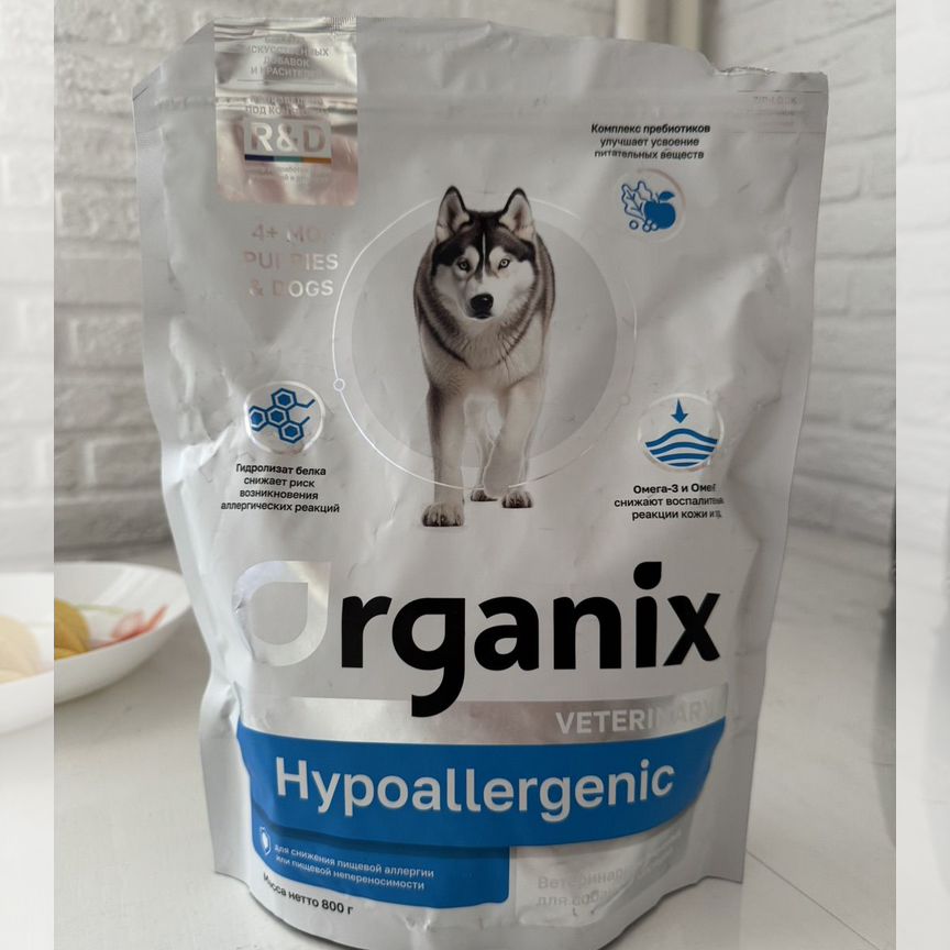 Корм для собак organix