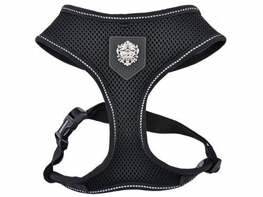 Шлейка Puppia Thermal Soft размер M, чёрная