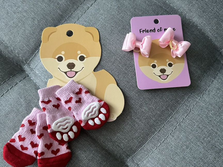 Носочки бантики для маленькой собачки