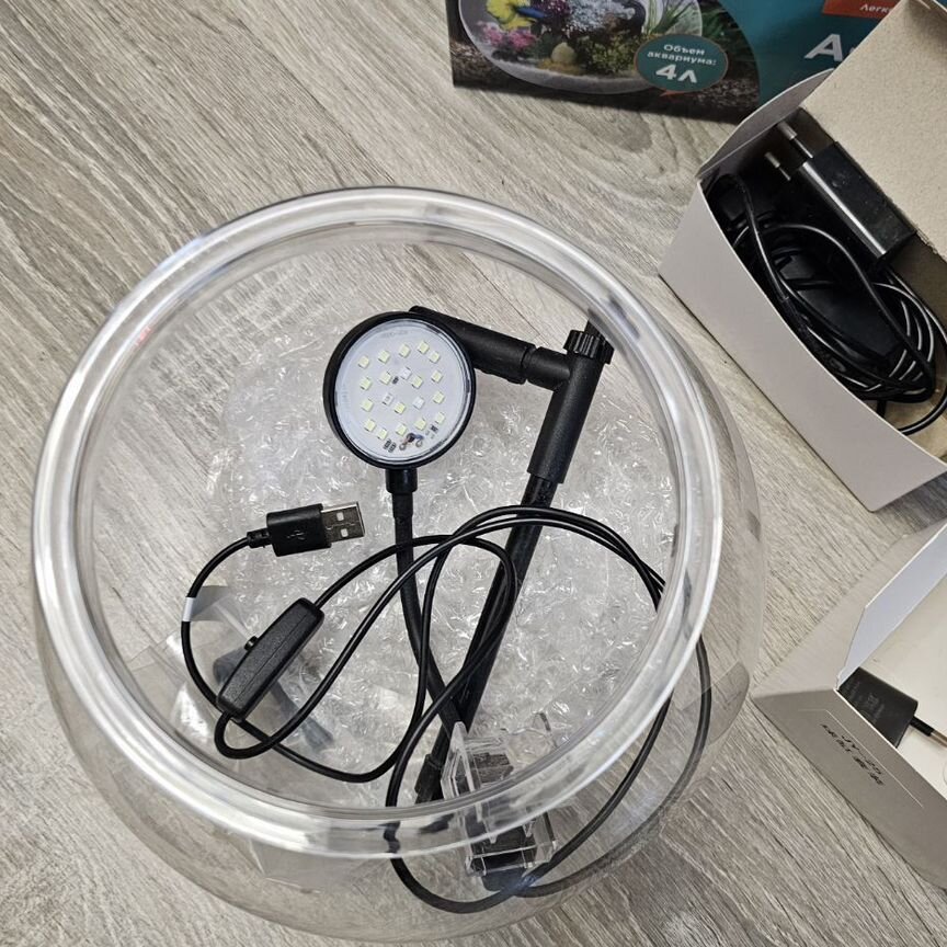 Аквариум-шар для рыбки петушка