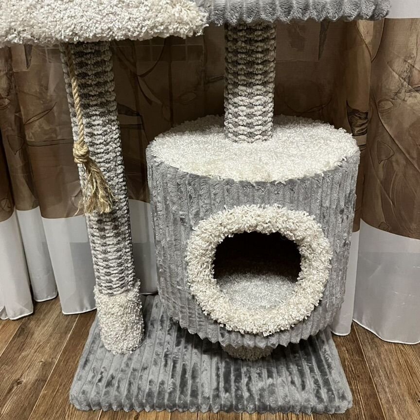 Когтеточка с домиком и лежанкой